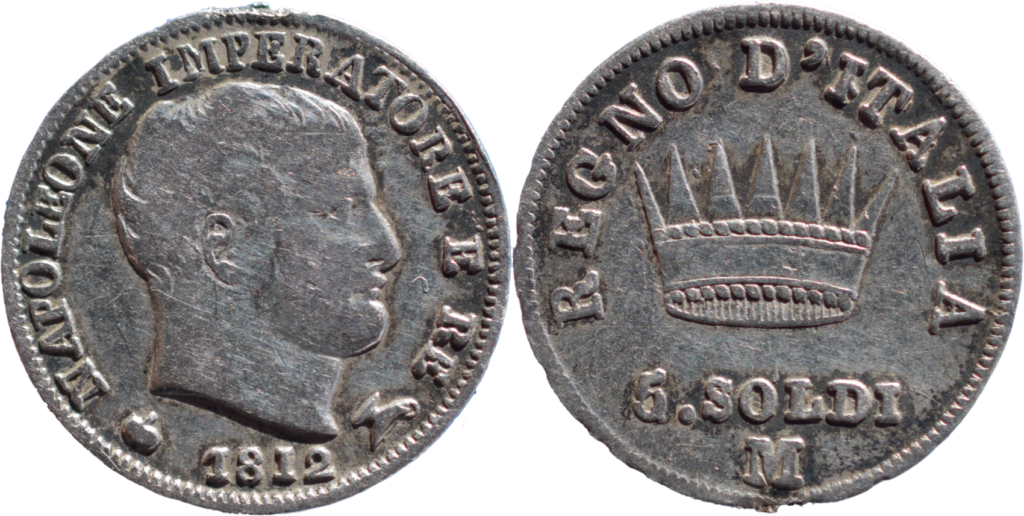 5 soldi Napoléon Ier 1812 M Milan B - Parlons Monnaies