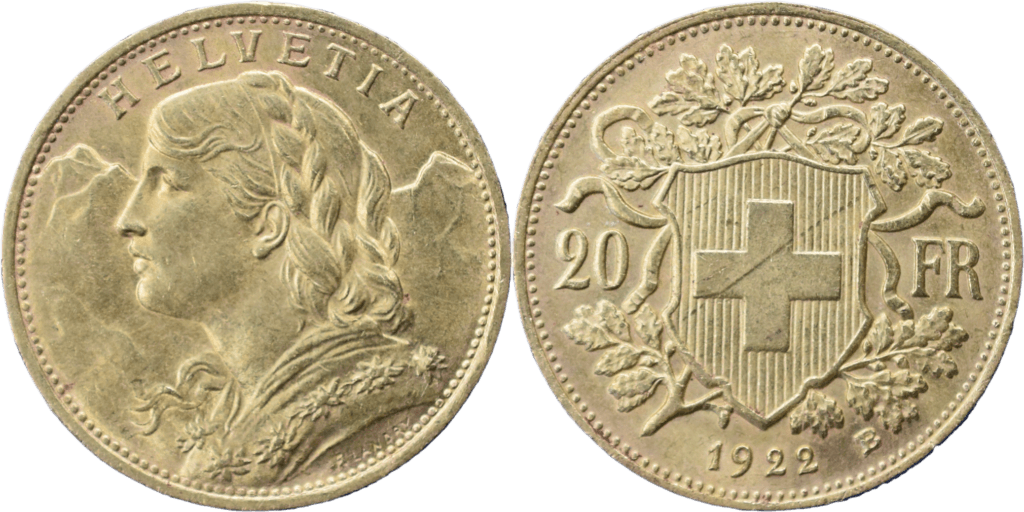 20 francs or Suisse Vreneli refrappes - Parlons Monnaies
